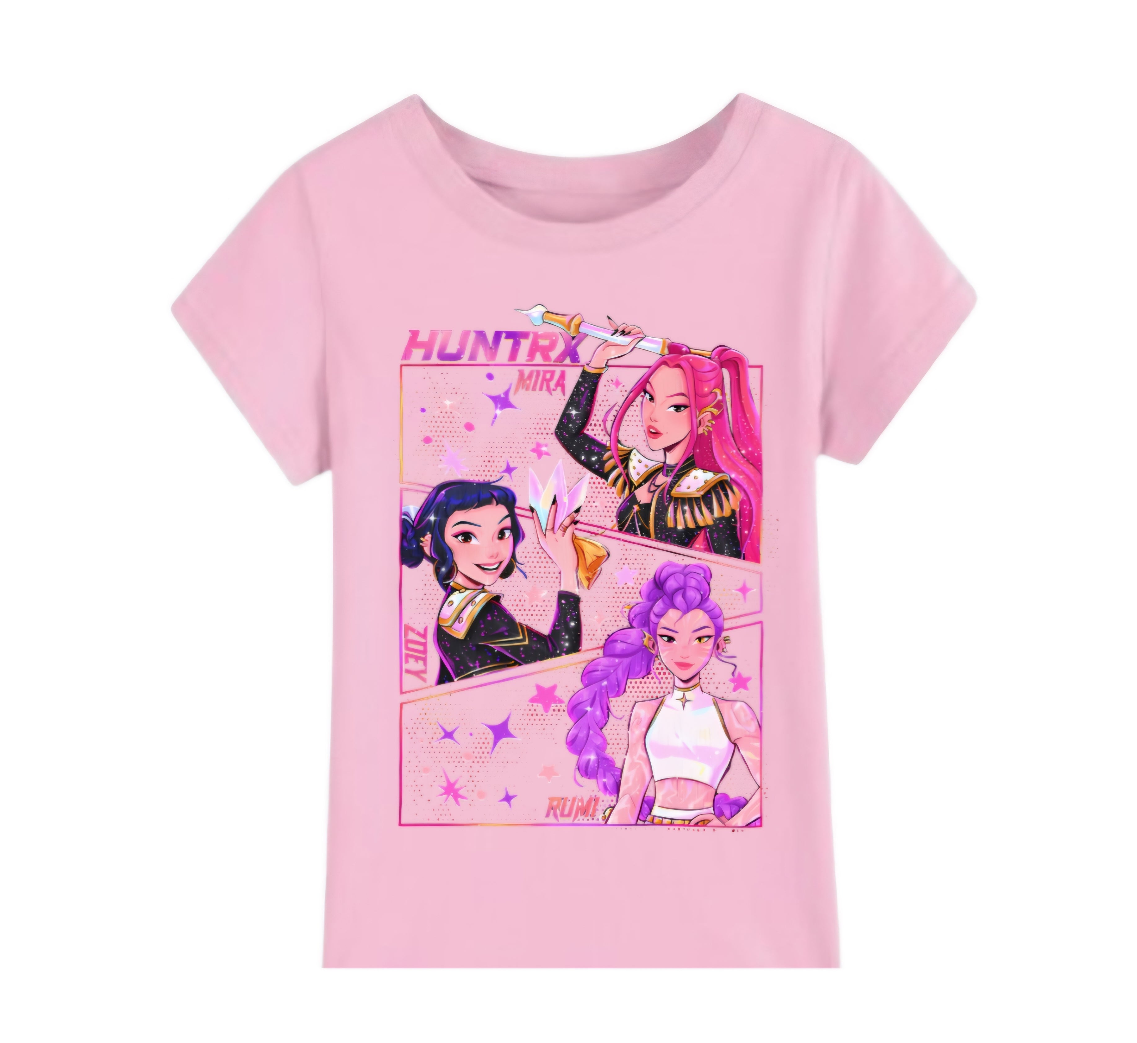 Huntrix Girls Pink tee – Bamboo Babies Kids Boutique Inc